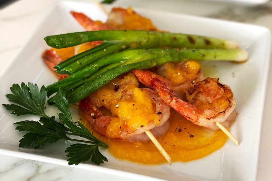 Fire Roasted Shrimp with Apricot Habanero Glaze – Mariani